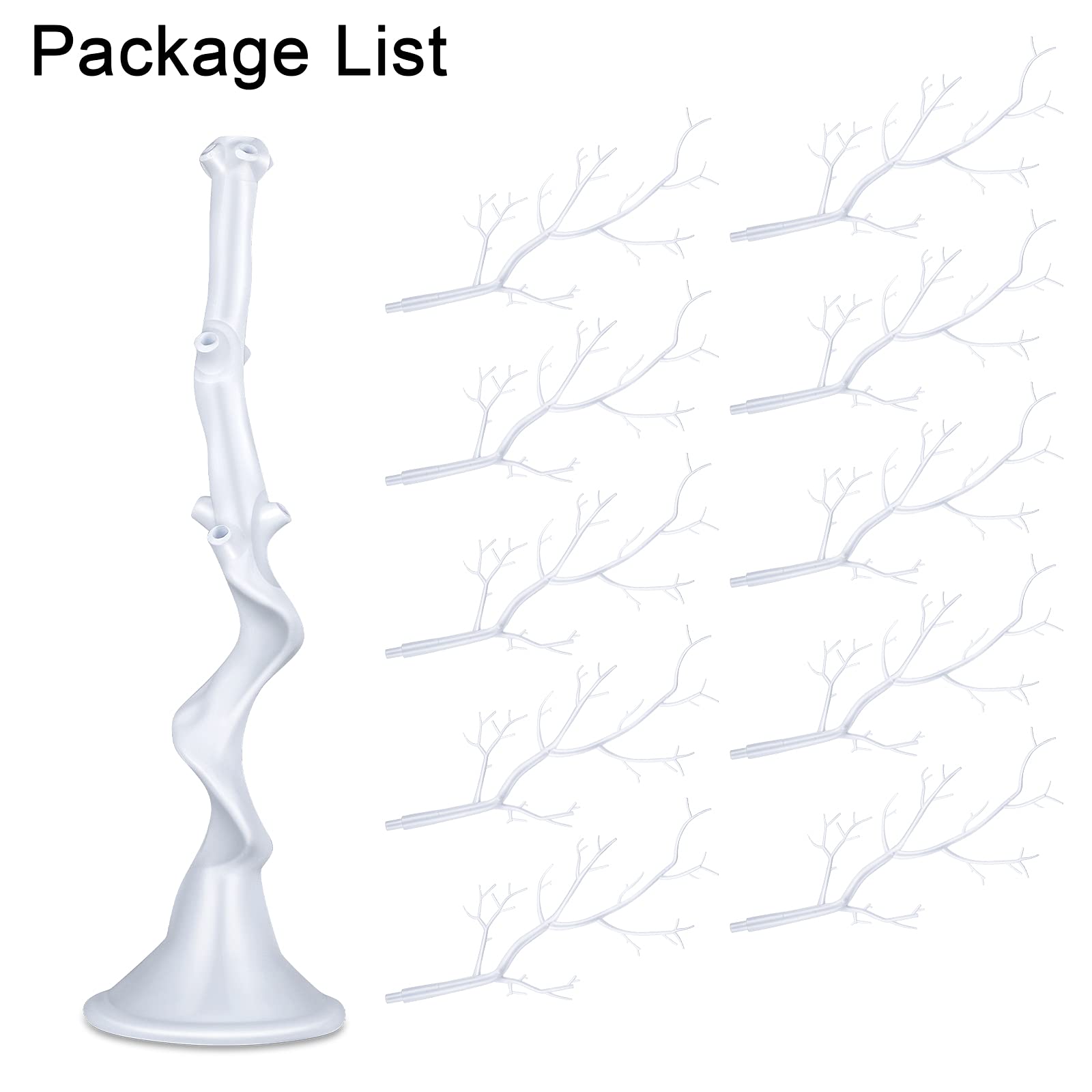 Jetec Christmas Tree Branch Removable Artificial Tree Centerpiece Manzanita Tree Decorative Branch for Christmas Party Home Garden Indoor Outdoor Decoration, 30 Inch in Height(White)