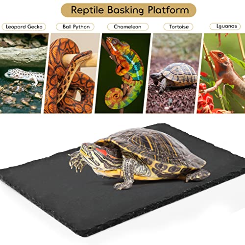 LAVEMCH 4 Pack Slate Cheese Boards, 12” x 8” Charcuterie Boards Sussi Plate Stone Tray with 4 Pieces Soapstone Chalks for Cheese, Meats, Appetizers, Dried Fruits, Gourmet, Black