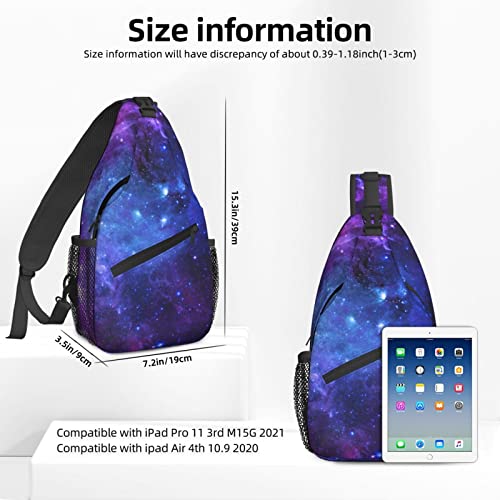 Dujiea Crossbody Backpack For Men Women Sling Bag, Star Galaxy Chest Bag Shoulder Bag Lightweight One Strap Backpack Multipurpose Travel Hiking Daypack