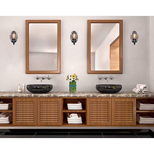 Westinghouse Lighting 6331600 Barnwell One-Light Indoor Wall Fixture, Textured Iron and Barnwood Finish with Clear Hammered Glass, 1, Iron & Barnwood