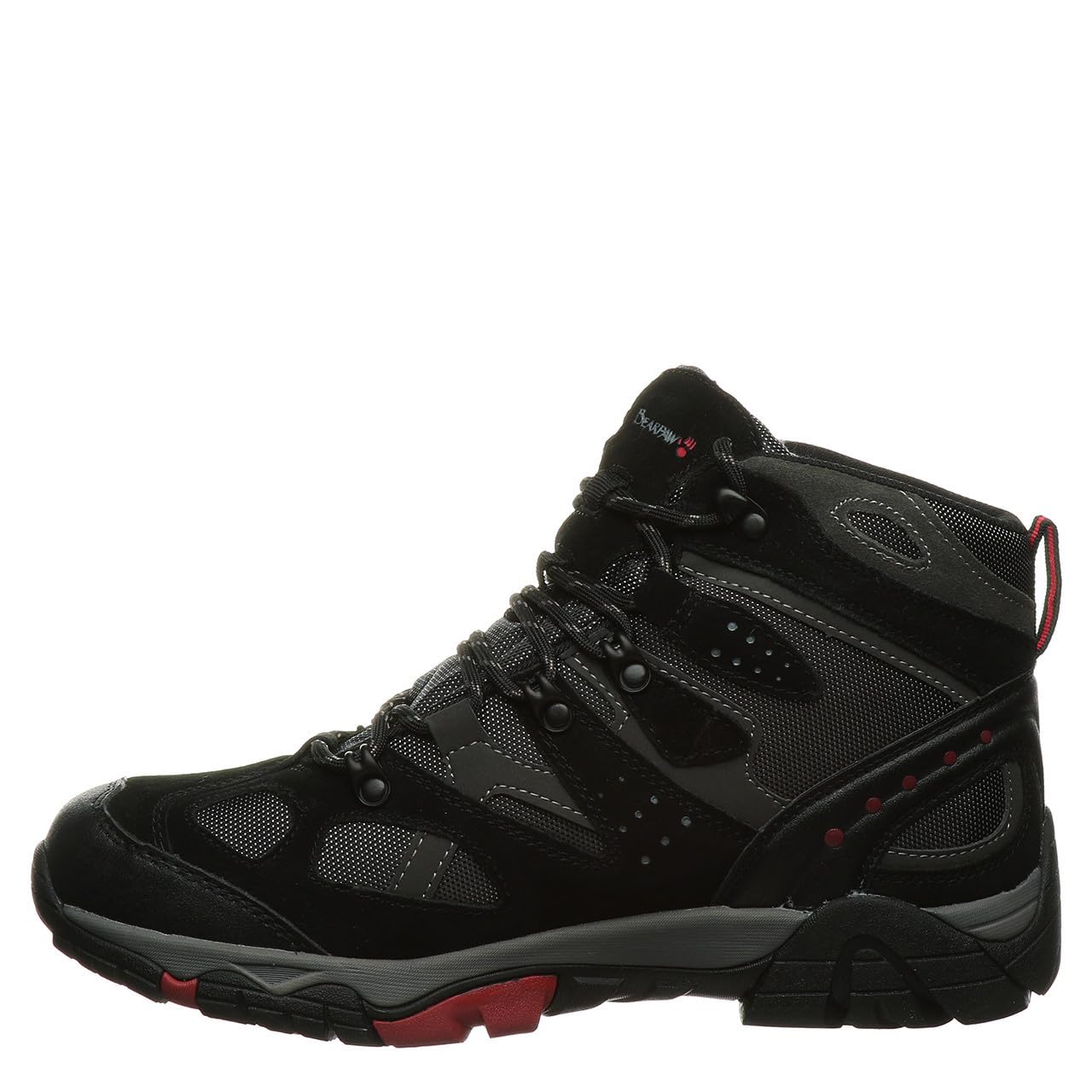 BEARPAW Men's Brock Wide Black/Grey Size 12 | Men's Ankle Boot | Men's Hiking Boot | Comfortable Winter Boot