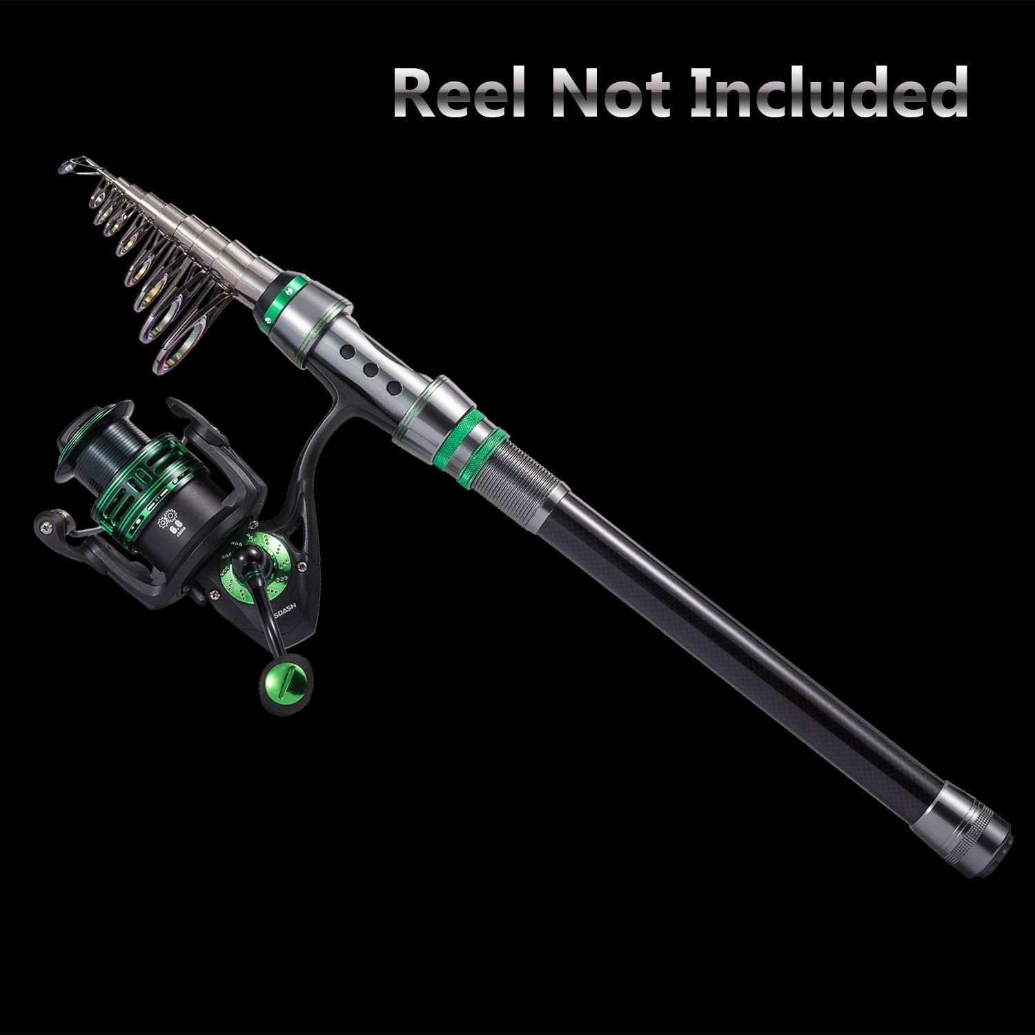 BASSDASH Alien Travel Spinning Fishing Rod 30 Ton Carbon Rod, One-Piece Performance in Telescopic Design, 6ft/7ft/8ft/10ft/12ft, 1 Piece