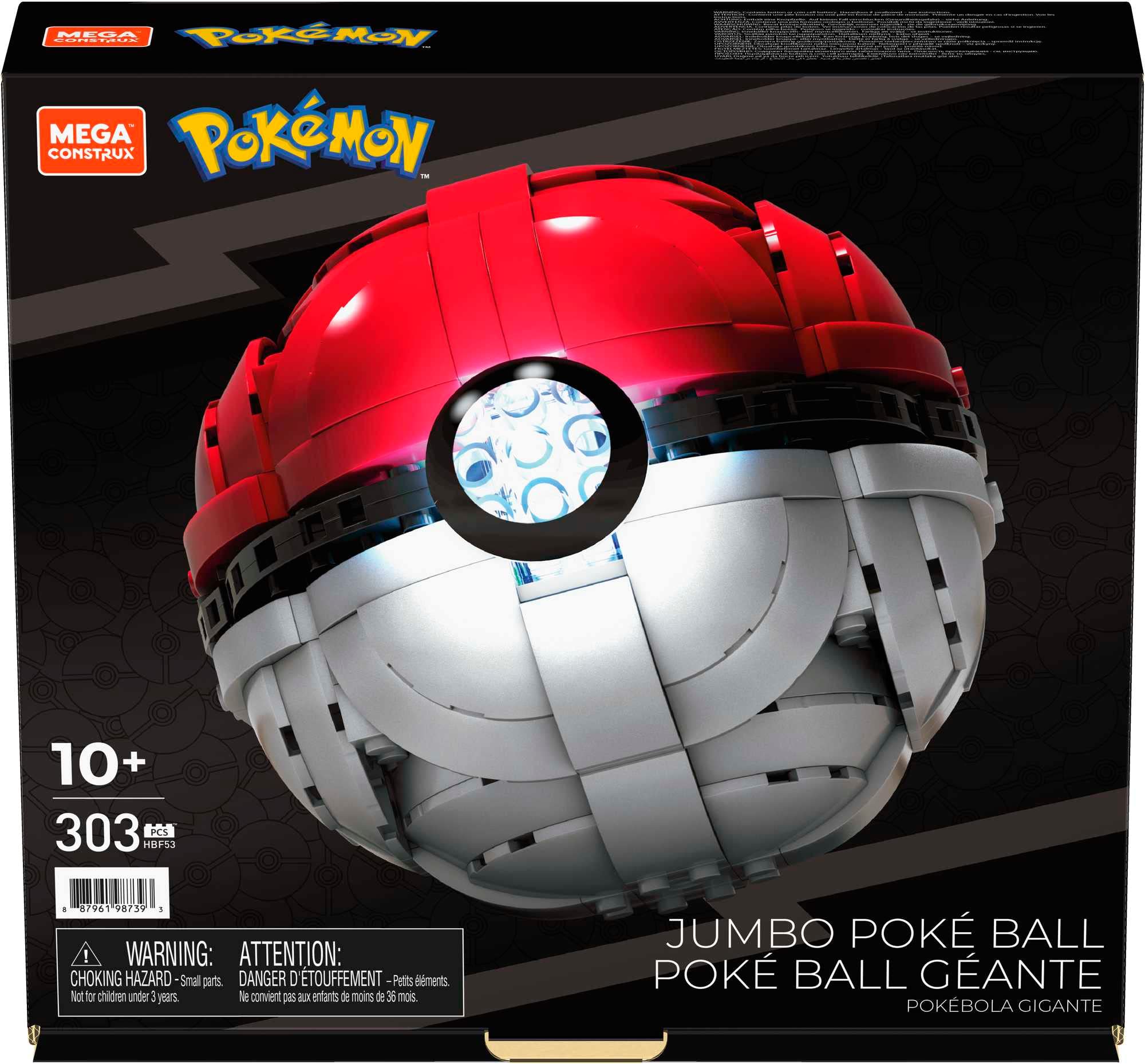 Mega Construx Pokémon Jumbo Poké Ball Construction Set, Building Toys for Kids, 1 piece