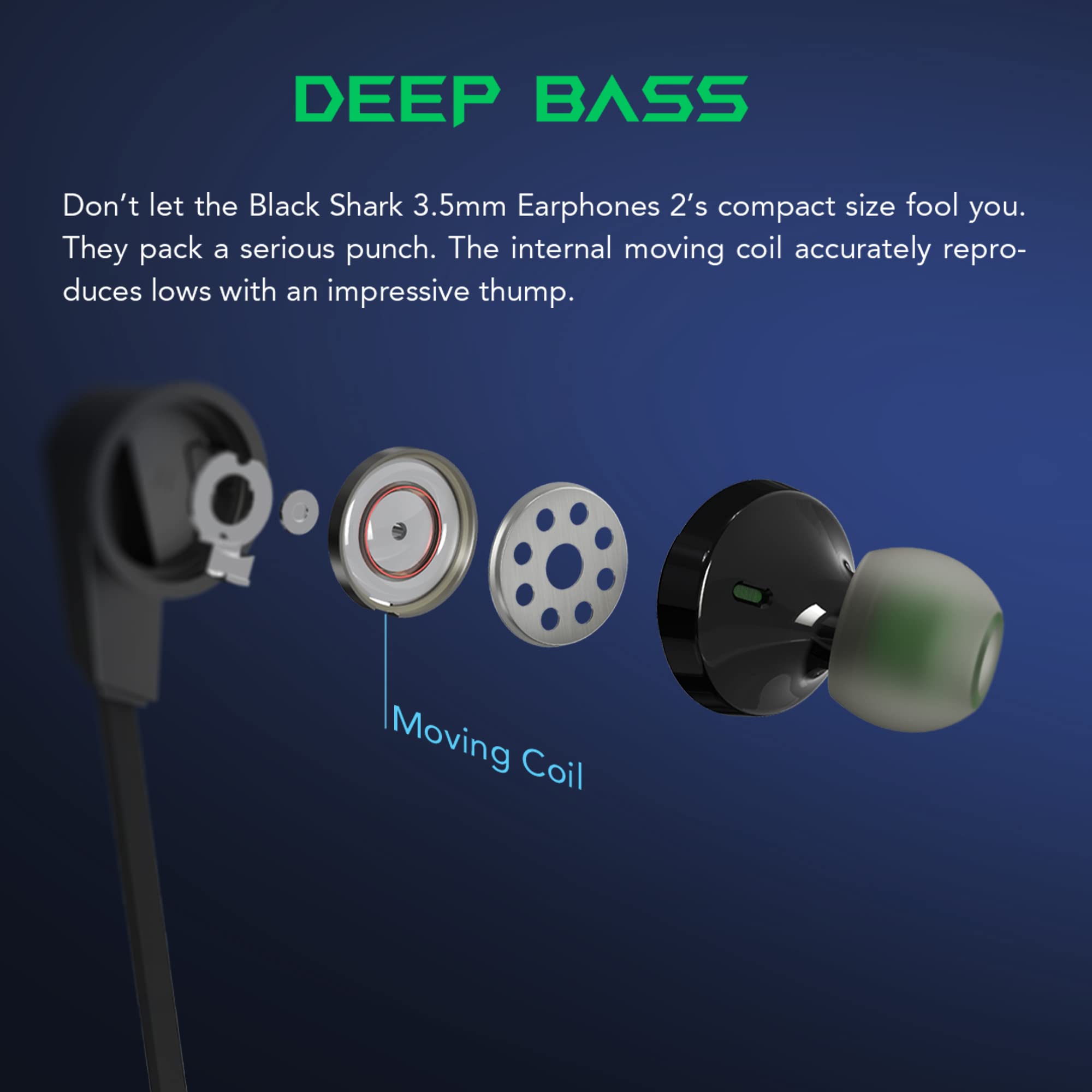 Black Shark Ear Buds Wired Earphones, 3.5mm Earbuds Headphones, Deep Base Noise Isolating Gaming Earbuds with Microphone & Volume Control, Compatible with iPad, Laptop, PC and Phone (Black)