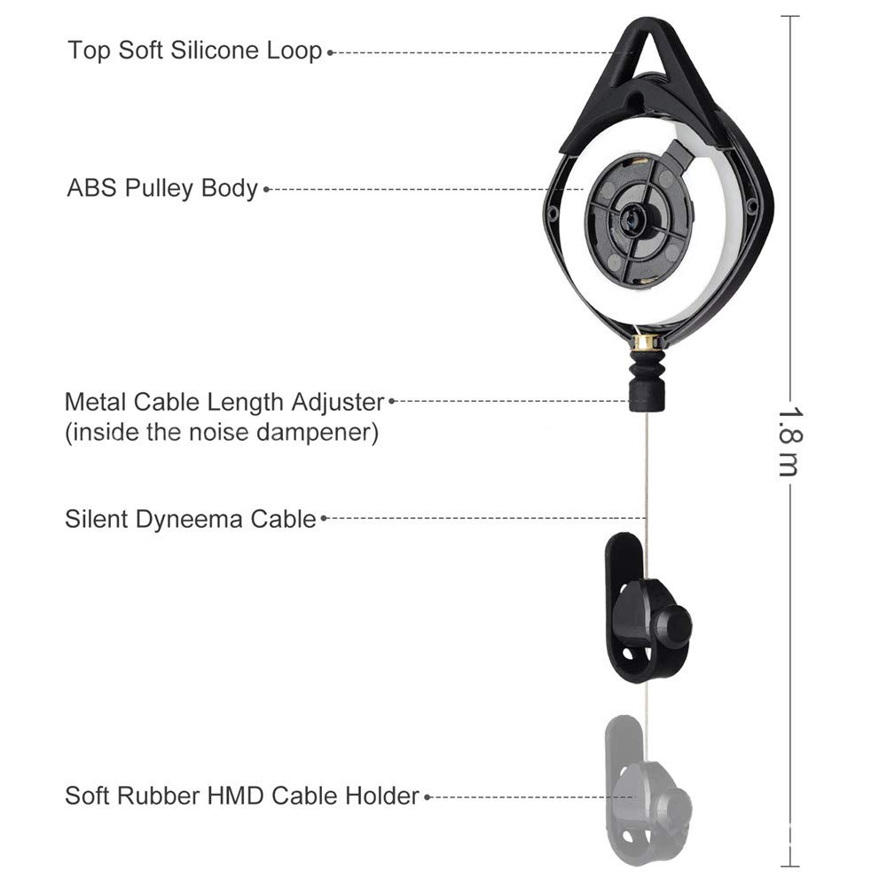Beada VR Pulley Cable Management Cable for Quest 2/Quest/Rift S/Vive/VR/MR/Odyssey