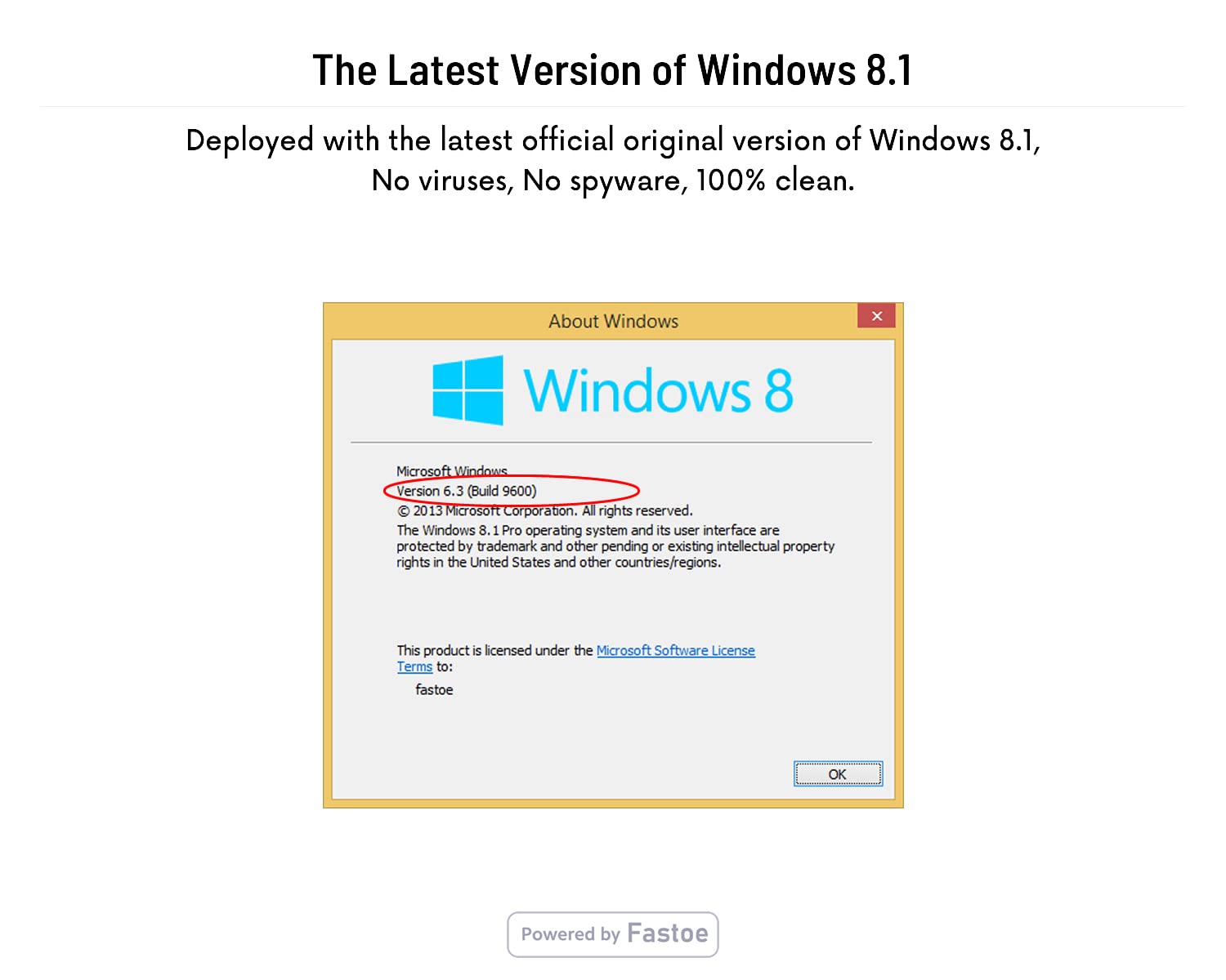Fastoe Bootable USB Flash Drive for Windows 8.1, Bootable USB Install & Upgrade for Windows 8.1 Pro 32/64 Bit