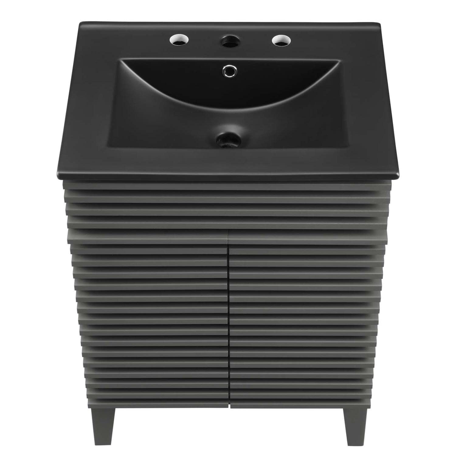 Modway Render 24" Bathroom Vanity with Sink in Gray Black