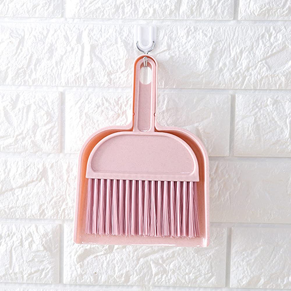 Broom Little Multi-Purpose Cleaner Household Window for Desktop Corner Keyboard Floor Dustpan(Blue)