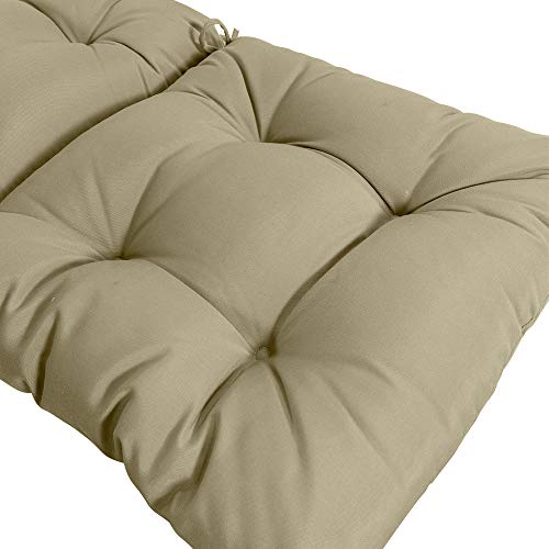 QILLOWAY Indoor/Outdoor High Back Chair Cushion,Spring/Summer Seasonal Replacement Cushions.(Beige)