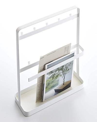 Yamazaki Stand Home Rack-Modern Hook Organizer Stand | Steel | Key Storage, One Size, White