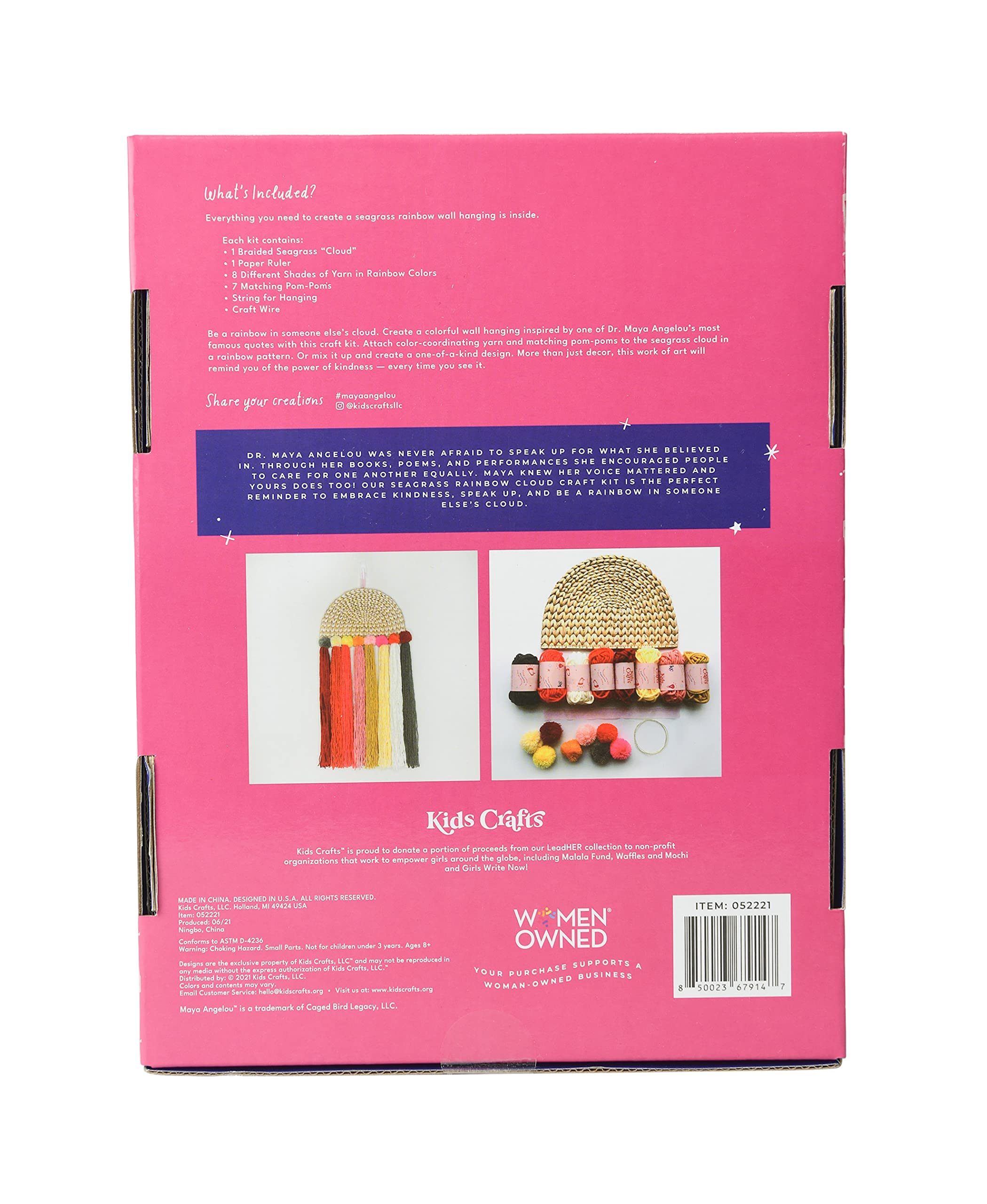 Kids Crafts Rainbow Wall Hanging Arts & Crafts Kit - Fun DIY Craft Activity for Creative Gifts for 10 Year Old Girl