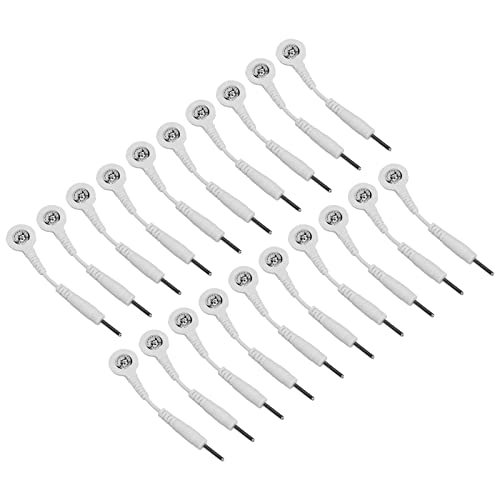 Button Electrode Wires, 2.0inch Electrodes Wires 20Pcs for Treatment Devices