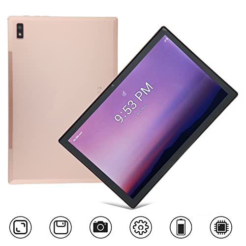 BUUA 64GB Tablet, 10.1 Inch IPS LCD 4G LTE Tablet 4GB 64GB 4G LTE 100‑240V Octa Core for Study (UK Plug)