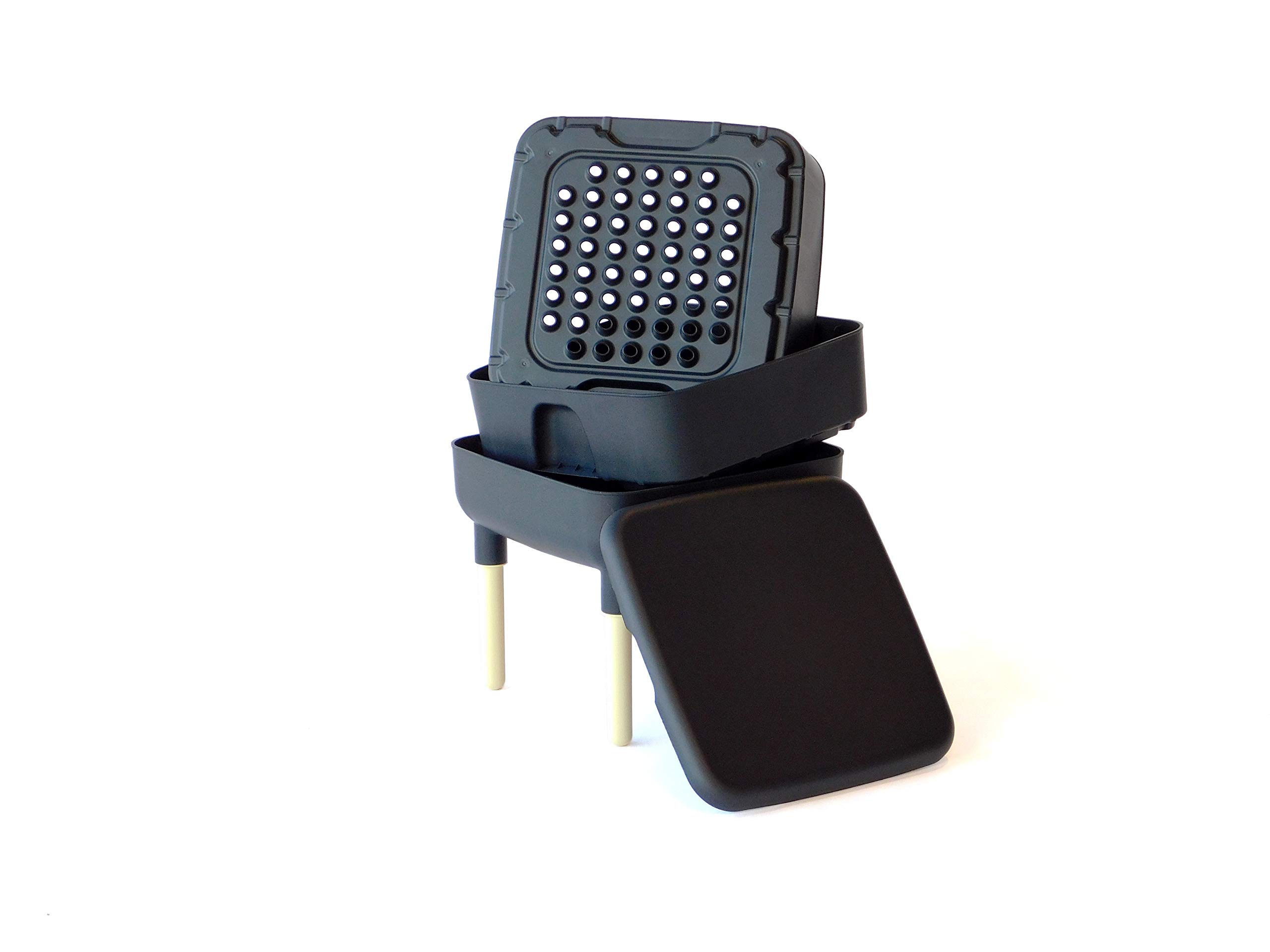 FCMP Outdoor - The Essential Living Composter, 2-Tray Worm Composter, Black