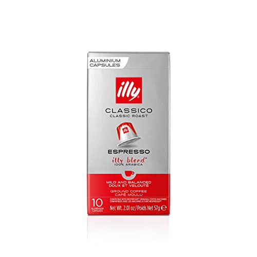 illy Nespresso Capsules 100 Count Espresso Pods, Classico Medium Roast Coffee, Compatible with OriginalLine Nespresso Espresso Machines