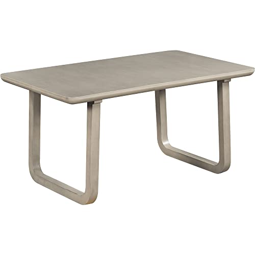 GLORHOME 6-Piece Retro-Style Set Table, 4 Upholstered Chairs & Bench | Foam-Covered Seat Backs & Cushions | Ideal for Dining Room | Light Khaki+Beige