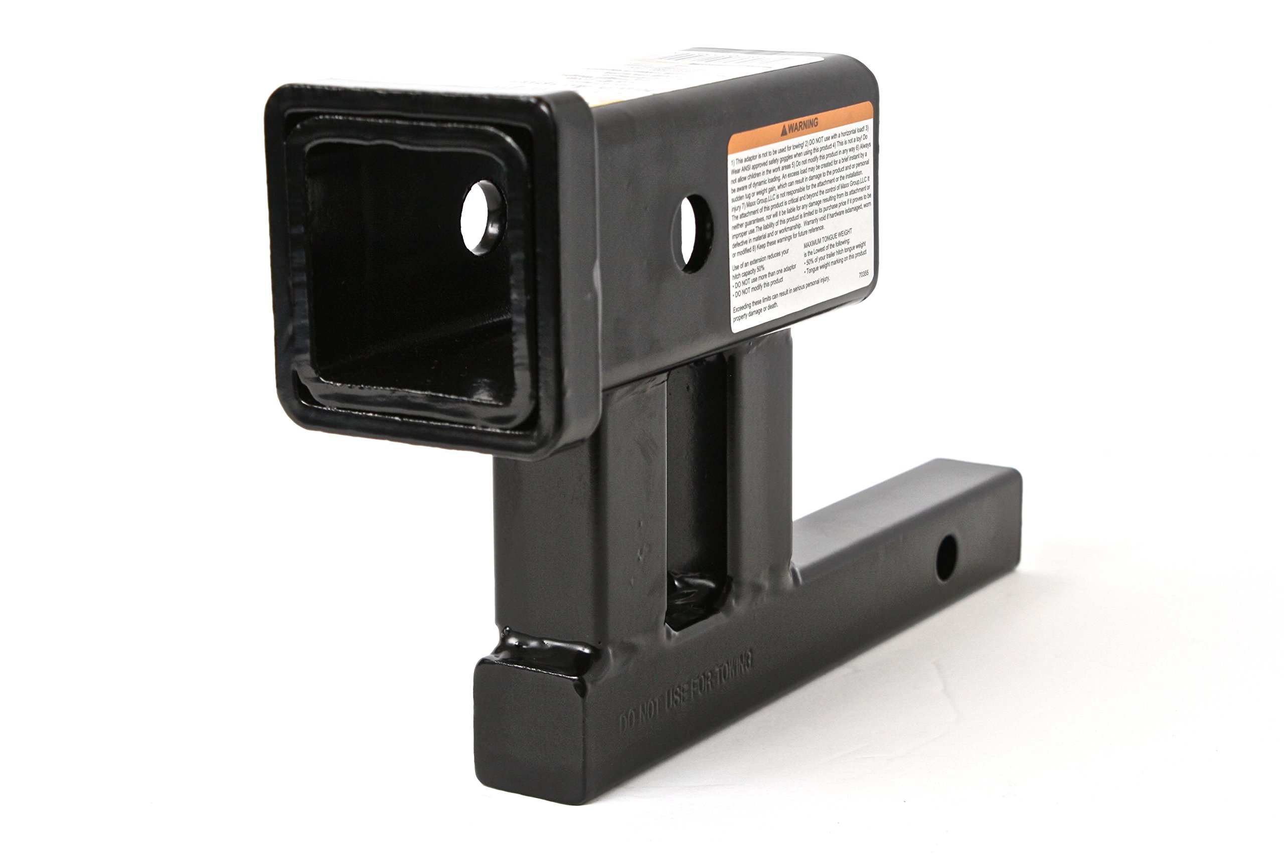 MaxxHaul 70355 1-1/4" to 2" (Fits class II only) Hitch Adapter with 4" Rise and 3-3/8" Drop