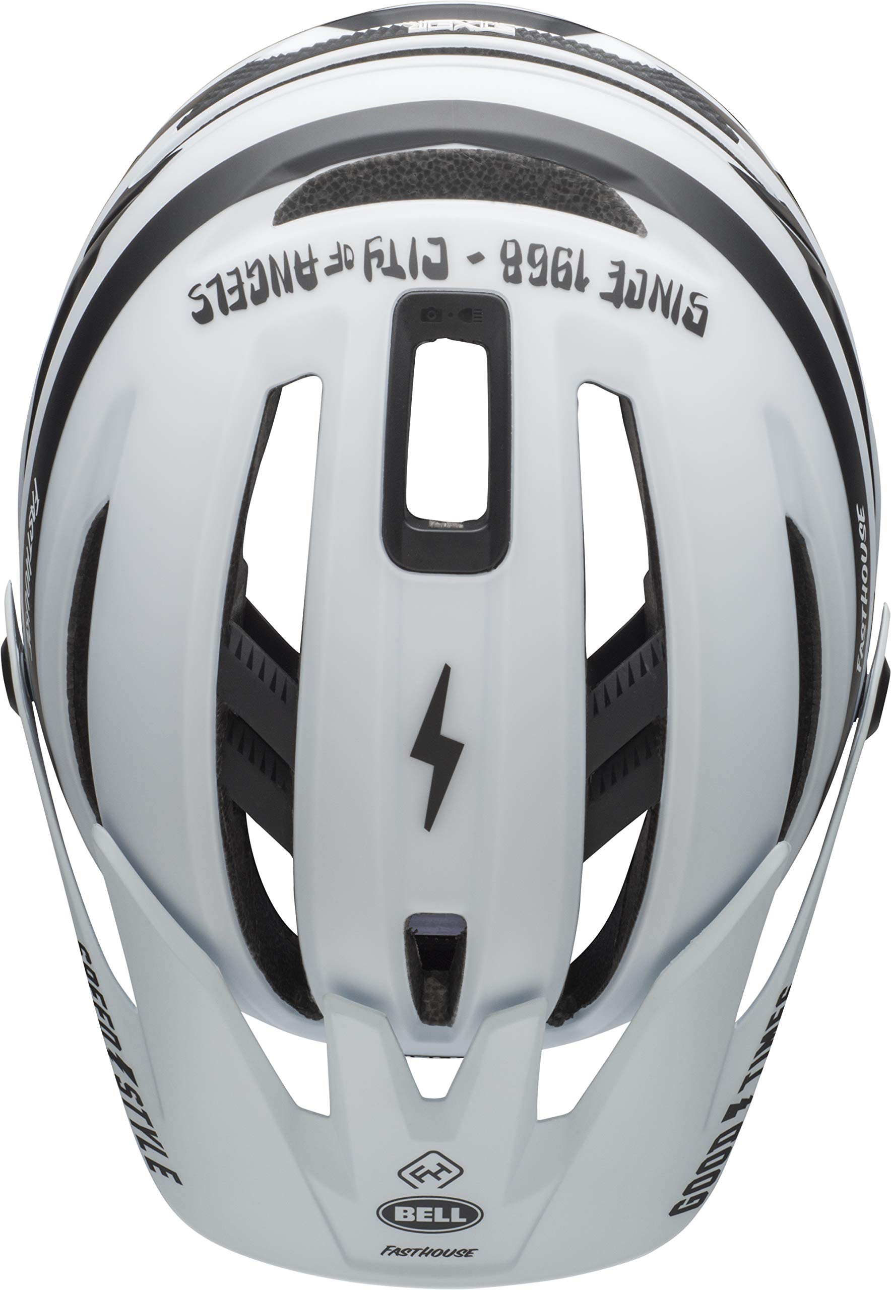 BELL Sixer MIPS Adult Mountain Bike Helmet - Fasthouse Stripes Matte White/Black (2024), Small (52-56 cm)