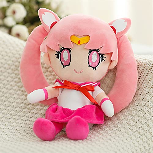 LINKOM Plush Doll Cute Cartoon Figure Plushie Stuffed Toy Soft Cushion Pillow Gift Collection Decoration for Fans Kids Girls (25cm/9.84inch, Pink)