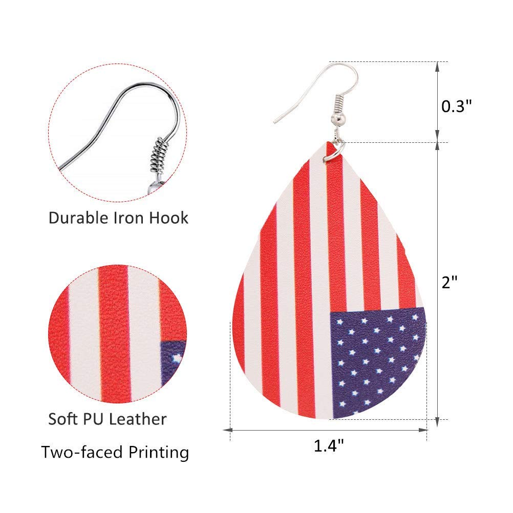 Baseball Leather Earrings for Women Lightweight Faux Leather Earrings Teardrop Ball Leather Dangle Earrings 4 Pairs