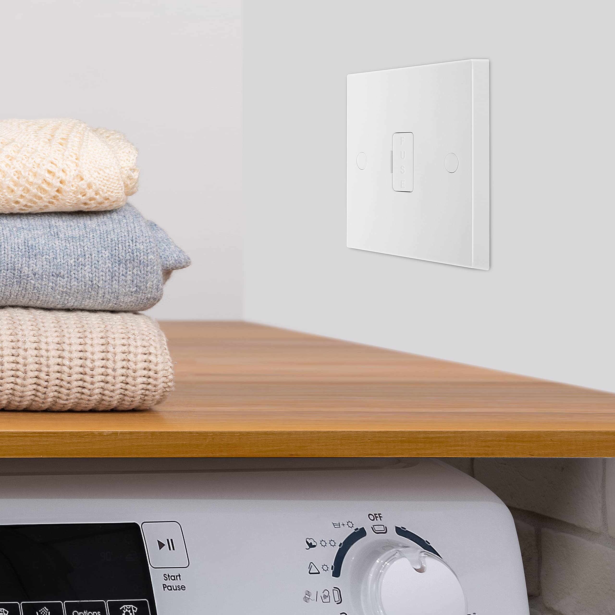 BG Electrical Unswitched Connection Unit, White Moulded, 13 Amp