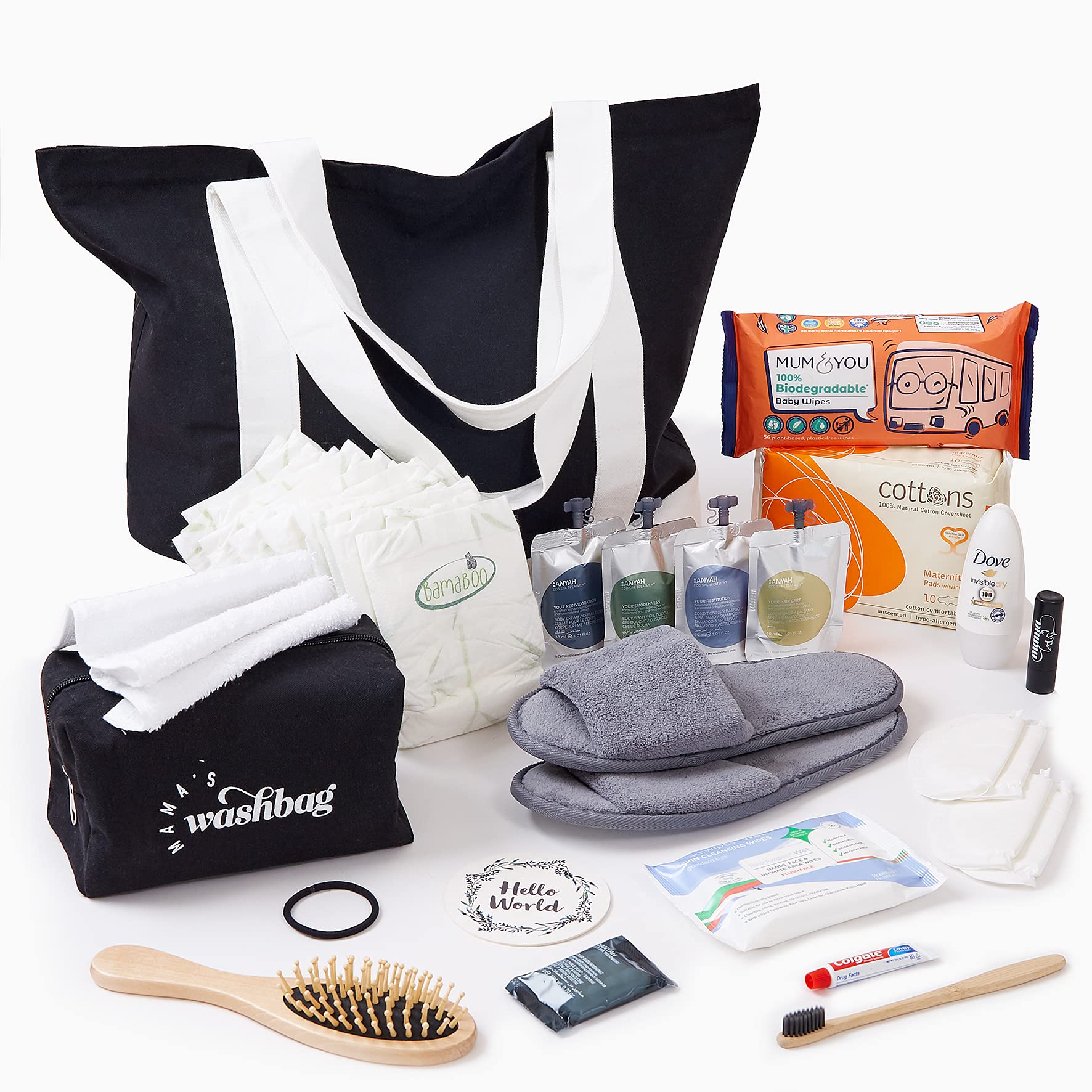 BirthBag® - Pre Packed Maternity Labor and Delivery Hospital Birth Bag Gift Set for New Mom and Baby (Essentials Tote)