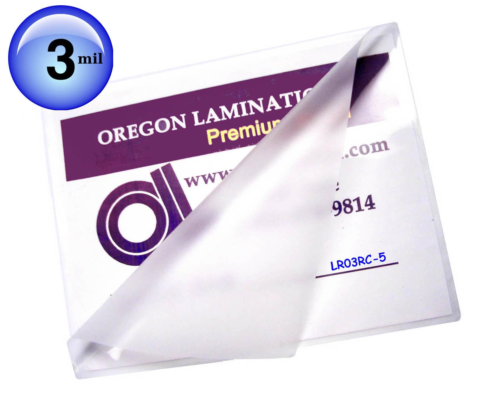 Oregon Lamination Heat Activated Laminating Pouches 3 Mil 9” x 11-1/2” [Pk of 500] 229mm x 292mm x 75 microns Thick for 8.5 x 11 Letter Size Sheets, Clear