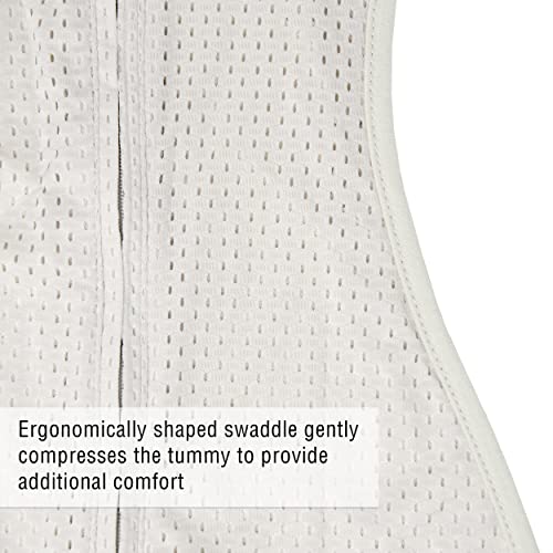 Woombie Super Stretch True Air Summer Baby Swaddling Blanket β Soothing, Vented Cotton Swaddle β Wearable Baby Blanket, Cool Gray, 5-13LBS