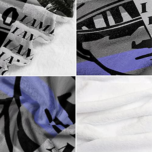 Gift for Police Blanket - Police Birthday Gift Flannel Policeman Officer Throw Blanket Super Soft Warm and Comfortable Gift Ideas for American Police Cop Stuff Decor 60"x50"