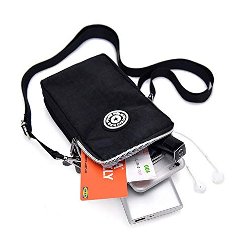 Kimwing Phone Purse Crossbody for Women iPhone 12 Pro Max / 11 Pro Max, Girls Wallet Wristlet Armband Bag for Samsung S20 FE, A11 A21 A51 A71 A10S A20S A21S A10 S20 Ultra Note 9, 10, S10 Plus (Black)
