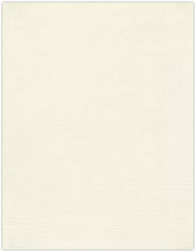 LUXPaper 8.5" x 11" Cardstock | Letter Size | Natural Linen | 100lb. Cover (183lb. Text) | 50 Qty