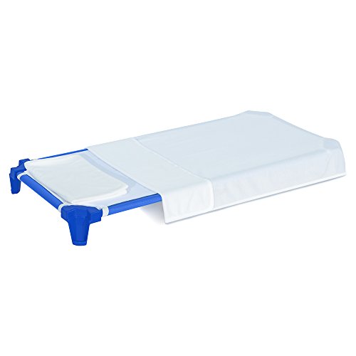 Wood Designs 87800 Stackable Daycare Cots for Kids, Naptime/Sleeping Cots for Preschool, Daycare, Kindergarten [Set of 6], 52"L x 22.25"W, Blue, Ready-to-Assemble