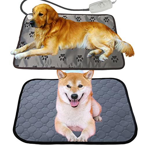 DEOMAN pet Heating pad for Dogs and Cats with 2 pcs Washable Dog Pee Pads