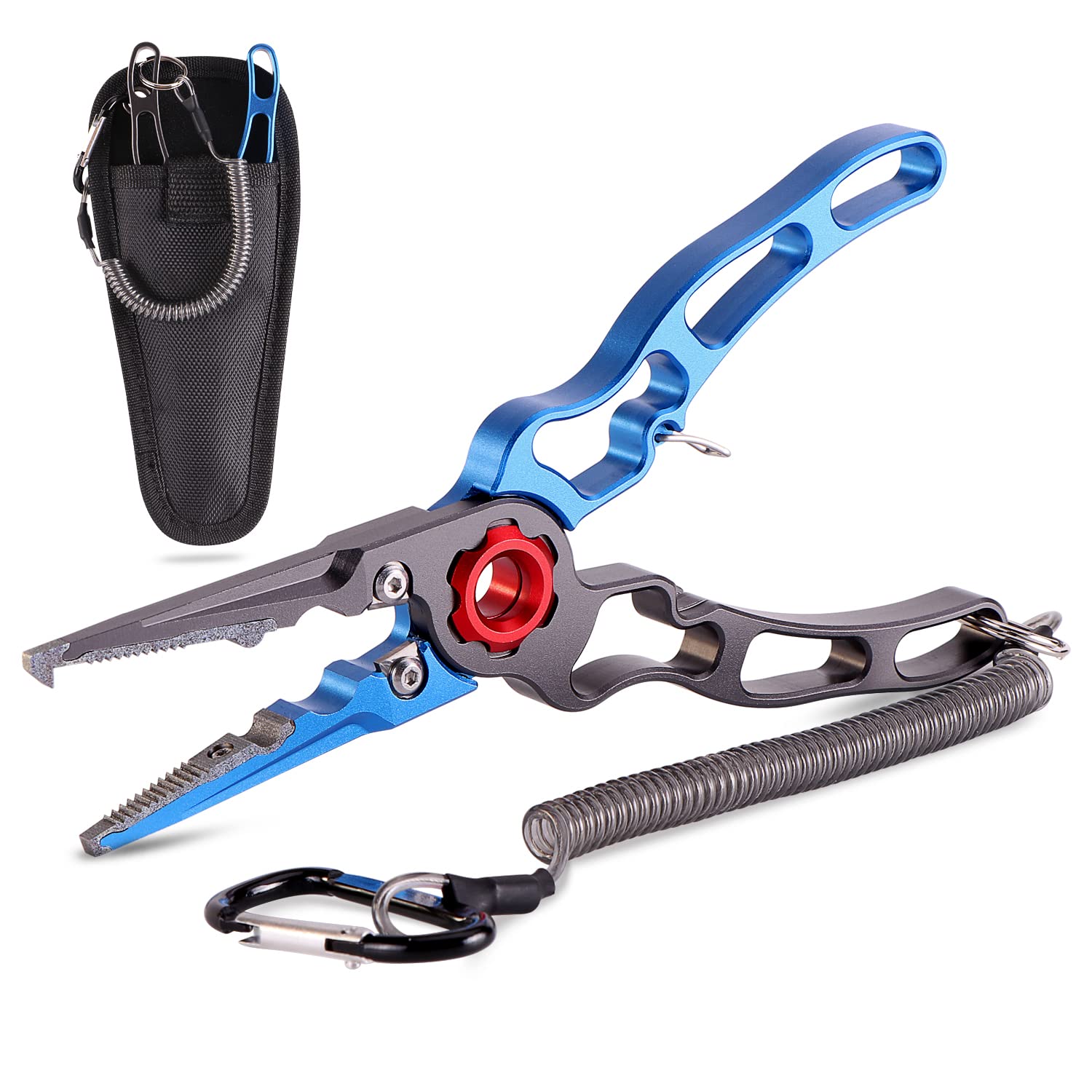 BESKA Fishing Pliers, Saltwater and River Fishing Tools, German Fish Hook Remover, 7 inches, Classic Style, Multi-Function, Rust-Proof, Ultra-Lightweight, Blue