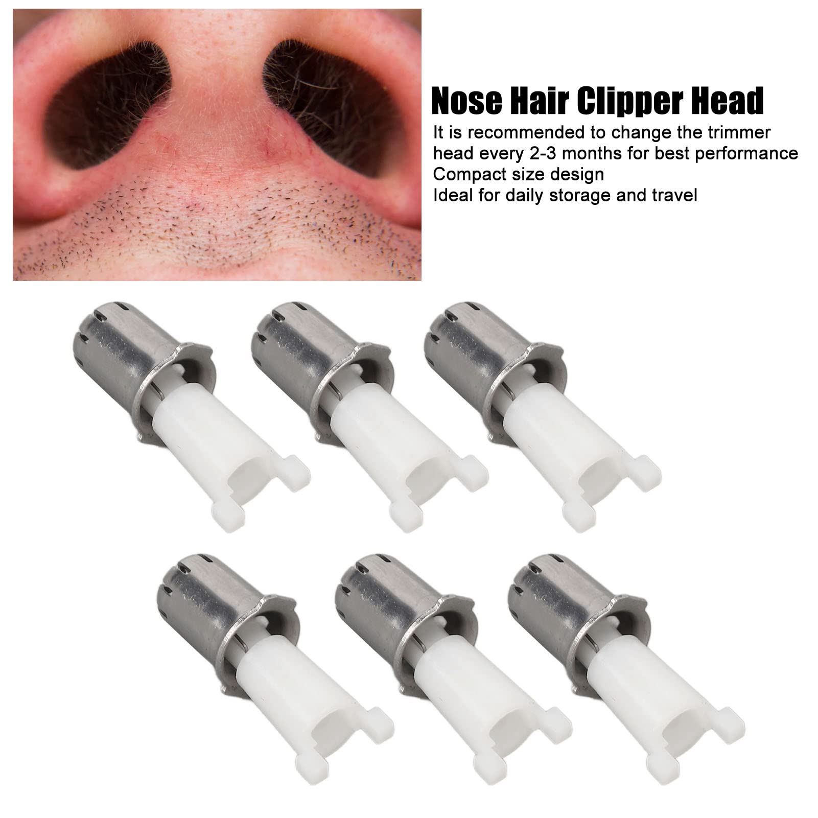 Brrnoo Nose Hair Trimmer Replacement Head, 10pcs, Universal, Compatible with All Trimmers, Ideal for Daily Use