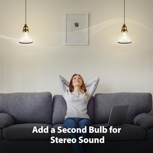 Feit Electric A19 LED Speaker Light Bulb, 60W Equivalent Built-in Speaker IntelliBulb, E26 Medium Base, 750 Lumens, 3000K Bright White - BTOM60830LEDI