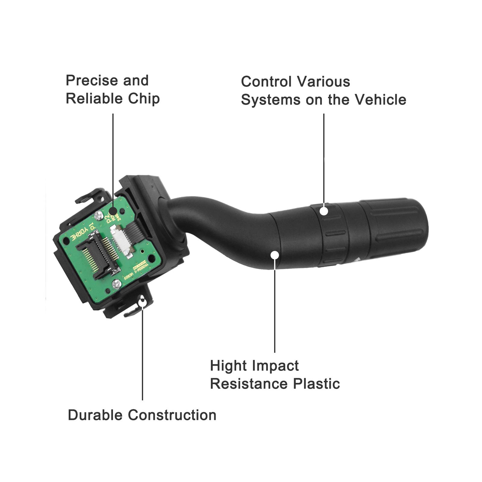 Bicos SW7688 Windshield Wiper Switch Compatible with Edge 2011-2014 Explorer 2011-2019 Police Interceptor Utility 2013-2019 Lincoln MKX 2011-2015 Replacement# DB5Z-17A553-AB DB5Z17A553AB