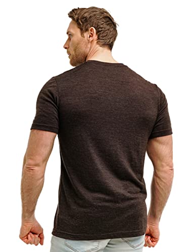 Merino.tech 100% Organic Merino Wool Lightweight Men's Base Layer Thermal T-Shirt (Metal, X-Large)
