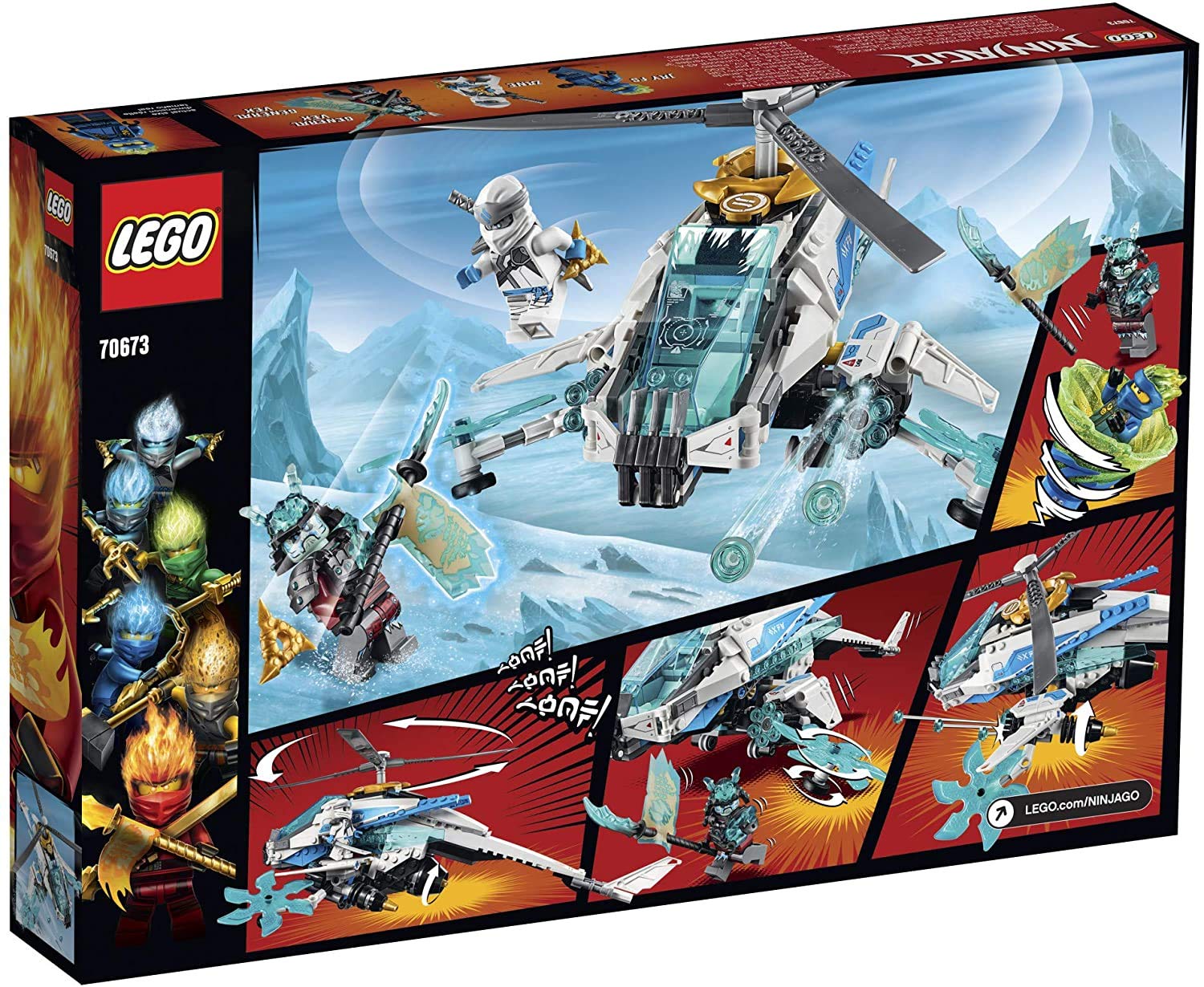 LEGO NINJAGO ShuriCopter 70673 Kids Toy Helicopter Building Set with Ninja Minifigures and Toy Ninja Weapons (361 Pieces)