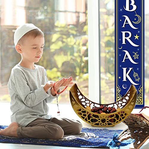 Crescent Moon Star Tray Ramadan Eid Mubarak Trays Platters,Pastry Tray Tableware Dessert Food Storage Container Display Holder for Party (A6)