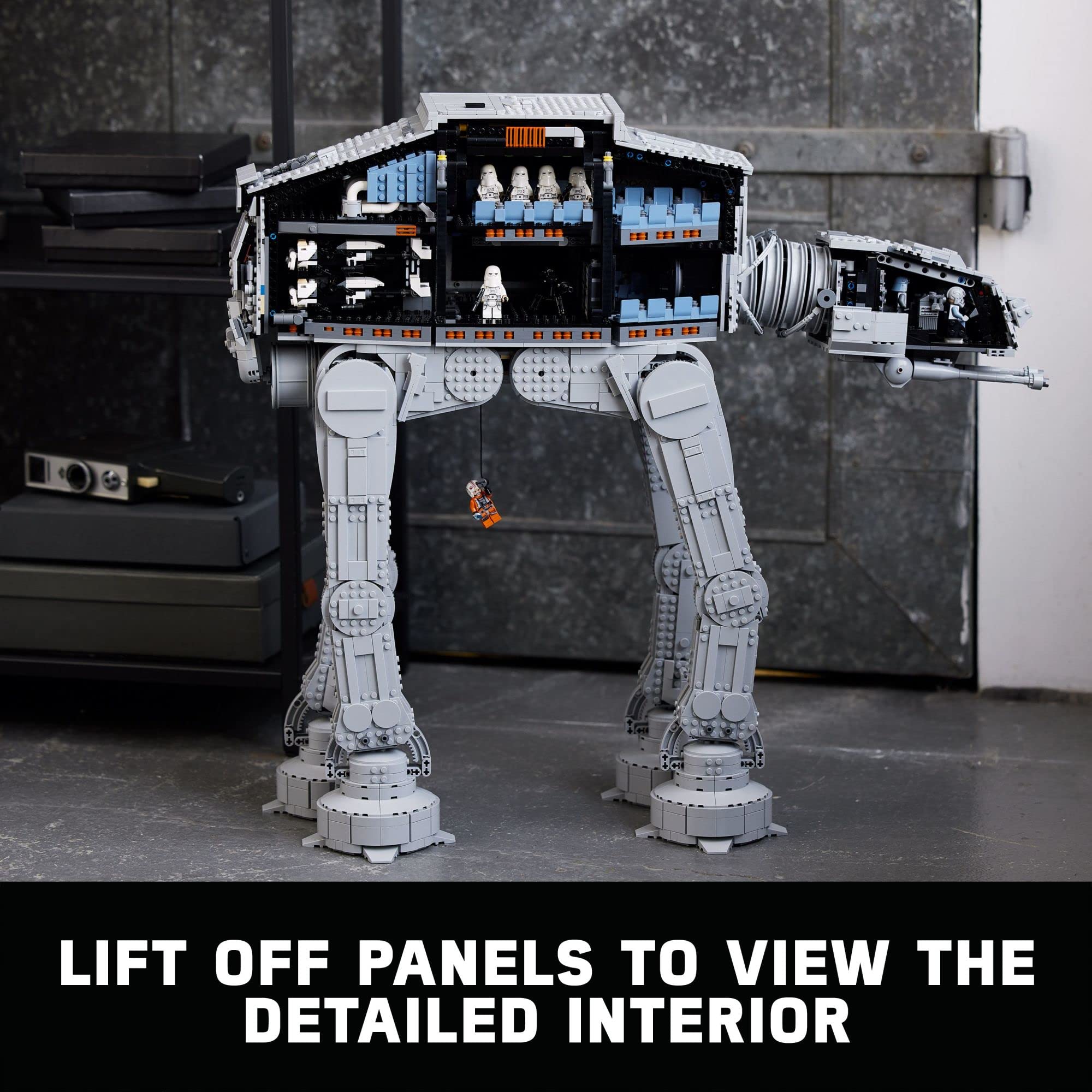 LEGO Star Wars at-at Walker 75313 Buildable Model - Collectible Set for Adults, Ultimate Build and Display Set, 9 Minifigures Including General Veers, Luke Skywalker, Snowtroopers and at-at Drivers