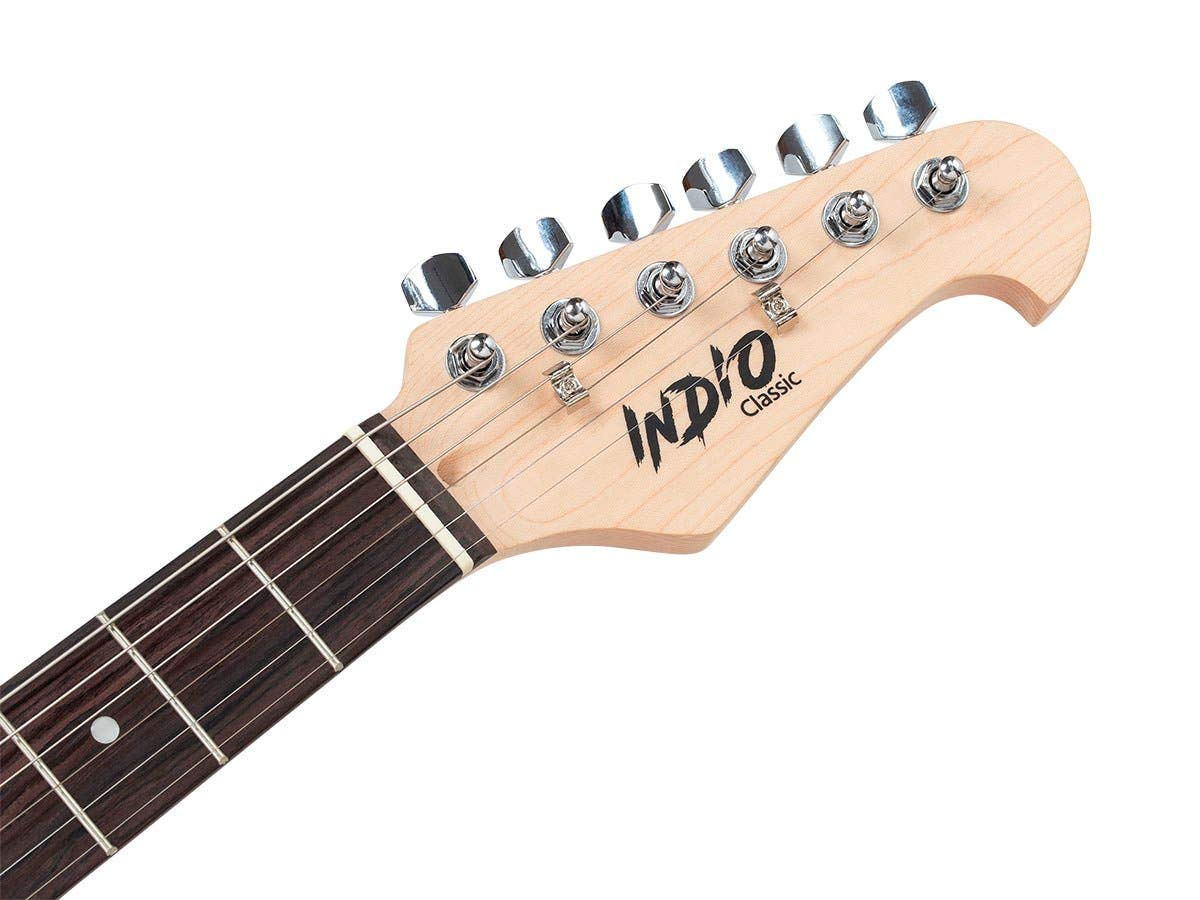 Monoprice Indio Series California Classic 6 String Solid-Body Ambidextrous Black, (610370)