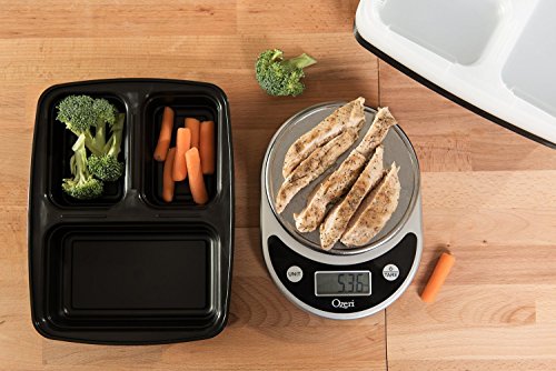 Meal Prep Haven 3 Compartment Airtight Lid Food Containers, 32 oz, Multicolored