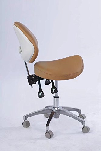 Deluex Dental Mobile Chair Saddle Doctor's Stool Micro Fiber Leather Dentist Chair New