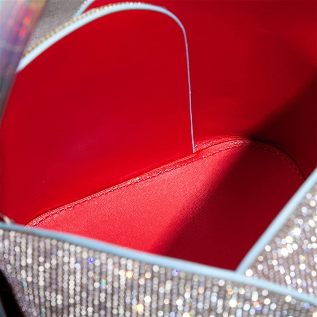 CCBUY 2021 Party Wedding Rhinestone Bucket Evening Clutch Floral Chain Novelty Purses and Totes