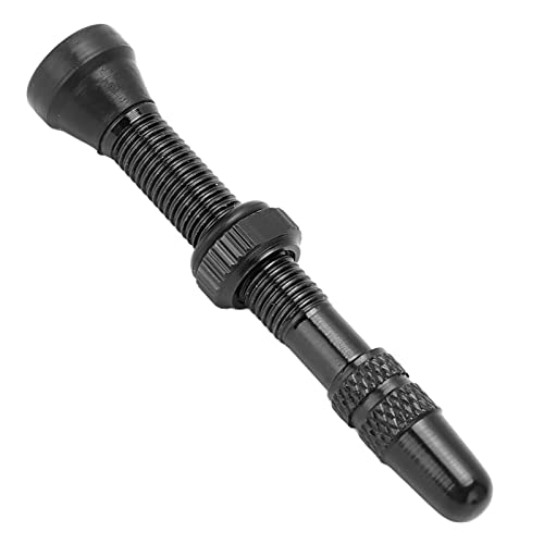 Bediffer Tubeless Valve, Removable Covers Soft Rubber Base Bike Tubeless Valve Vacuum Extension for Road Bikes(Black)