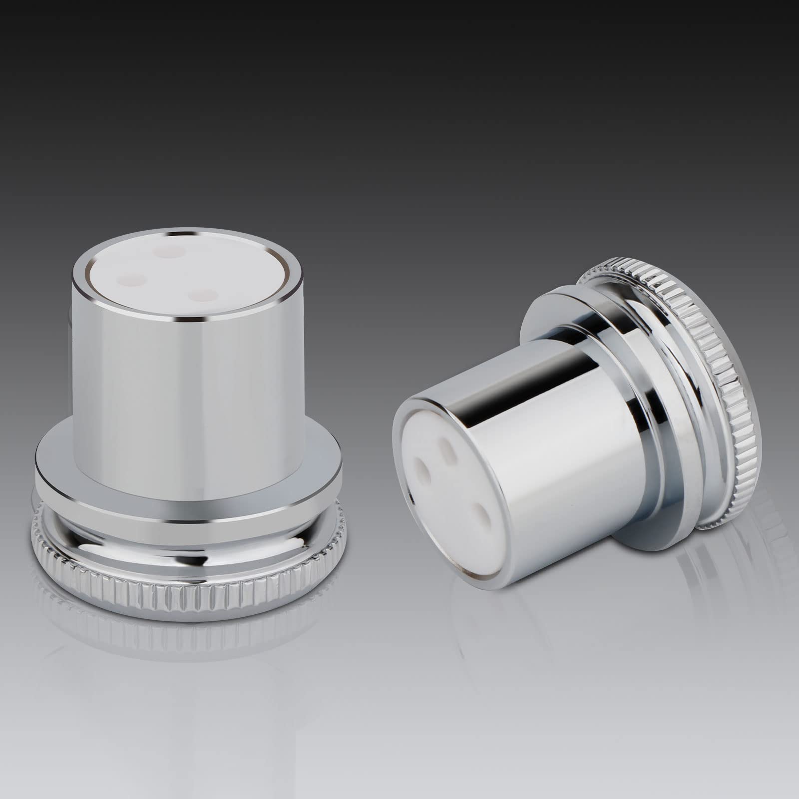 Monosaudio XLR Female Plugs 2Pcs XLR Dust Caps XLR Shorting Plugs Shileding Caps Noise Stopper Dust Proof Protectors XLR Connector Covers for Audio,Speakers, Subwoofers,Amplifier(Rhodium Plated)