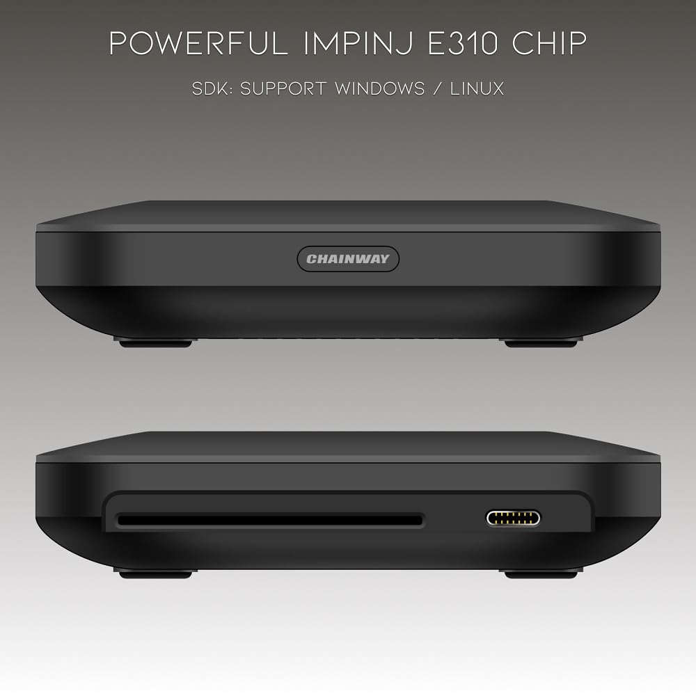 Chainway R1 Tabletop RFID Reader/Writer, UHF Tag and NFC Access Card Encoder, Impinj E310, Class 1 Gen 2, EPC - UHF - HF - NFC - RFID, Multi-Protocol RFID Encoding Device