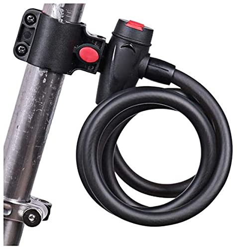 Bicycle Lock, 120/180Cm, with Key Cable Lock, Suitable for Bicycle Tricycle Scooter Lock, Anti-Theft Mountain Bike Lock(Size:180cm)
