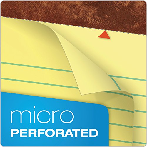 TOPS The Legal Pad Writing Pads, 8-1/2" x 11-3/4", Canary Paper, Legal Rule, 50 Sheets, 12 Pack (75351)